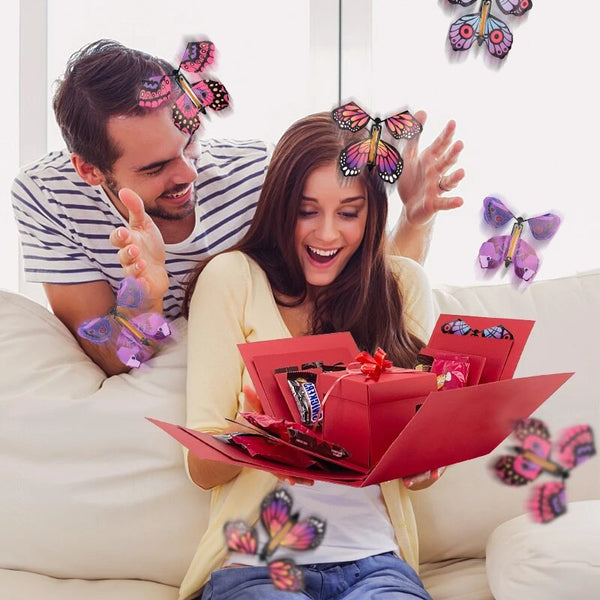 Mothers Day Magic Flying Butterfly Explosion Box Surprise Birthday ...