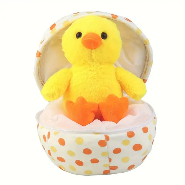 Yellow Duck Egg Plush Doll Stuffed Animal Chick Easter Cute Duckling ...