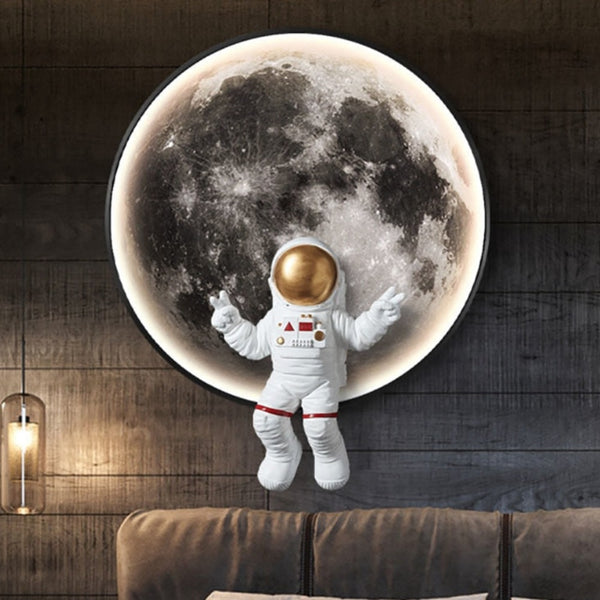 80cm 3D Moon astronaut Lamp LED Wall Fixture Home Decor NASA Lighting ...
