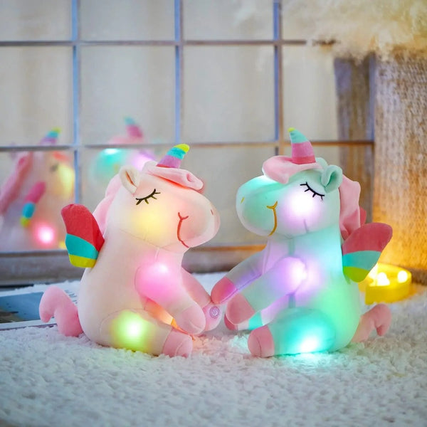 Unicorn Plush LED Light Up Pillow Stuffed Pet Plushies Simulation Toy ...