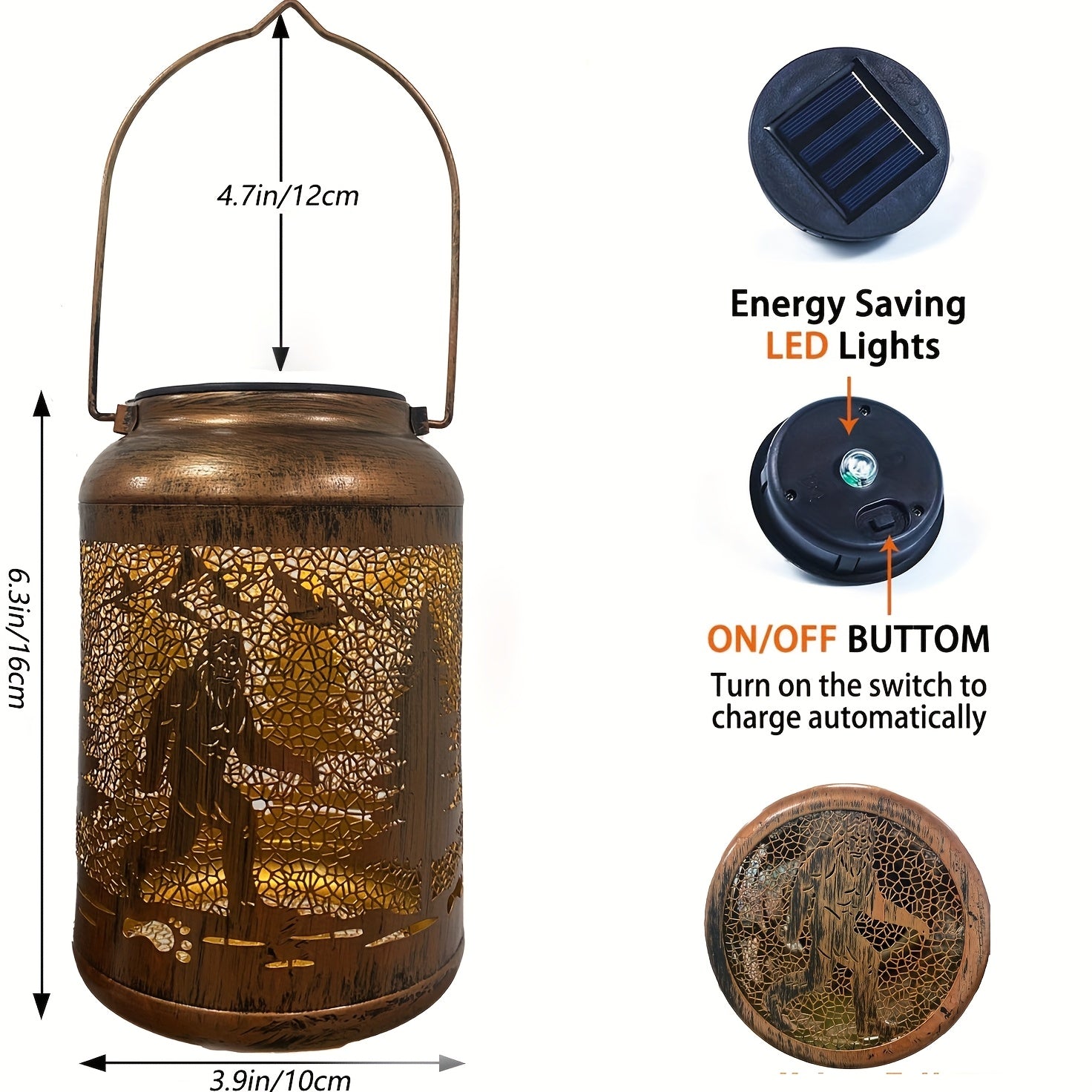 Christmas Big Foot Lamp Light Shadow Solar Lantern Outdoor LED PNW ...