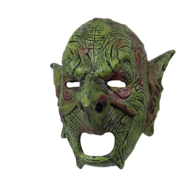 Halloween Green Goblin Mask Creepy Wicked Grin Costume LOTR Hobbit ...