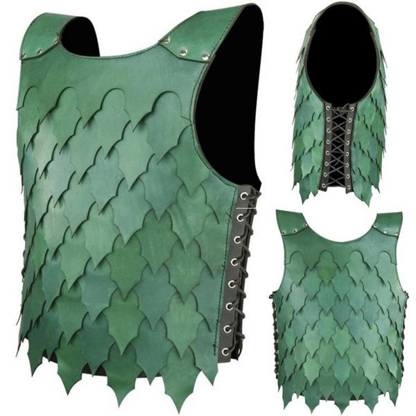 Halloween Elf Armor Scale Leather Vest Viking Knight Chest Warrior Gear ...