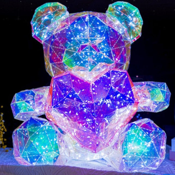 Mothers Day Galaxy Teddy Bear Rainbow Crystal Diamond Heart Puppy Mom ...