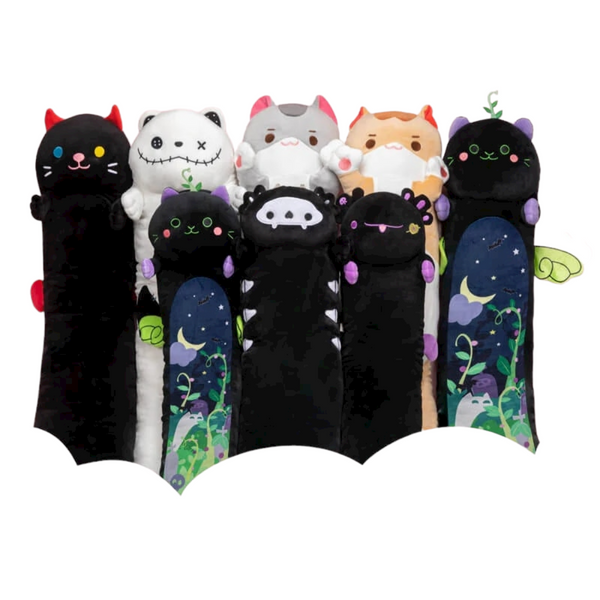 Halloween Tubular Stuffed Animal Devil Cat Axolotl Rabbit Pillow Plush ...
