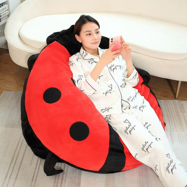 Wearable Ladybug Stuffed Animal Pillow Plush Costume Hoodie Hoody Red ...