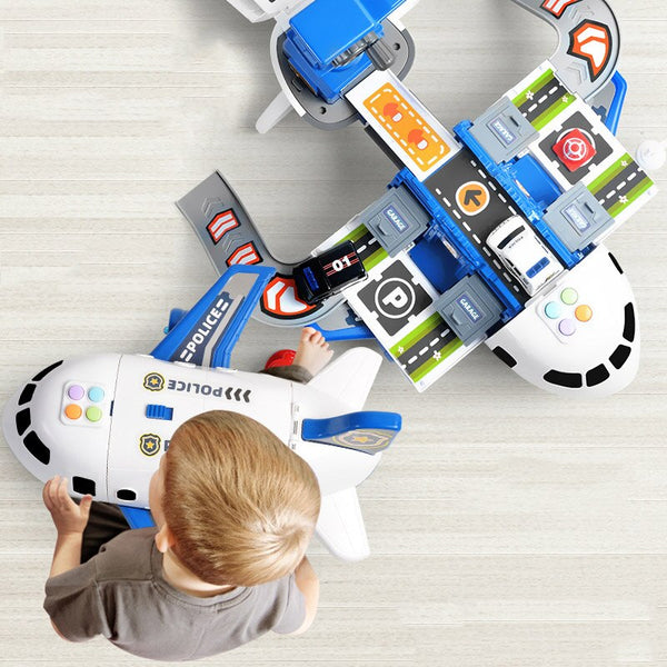 Airplane Police Fireman Construction Car Vehicle Set Storage Toddler ...