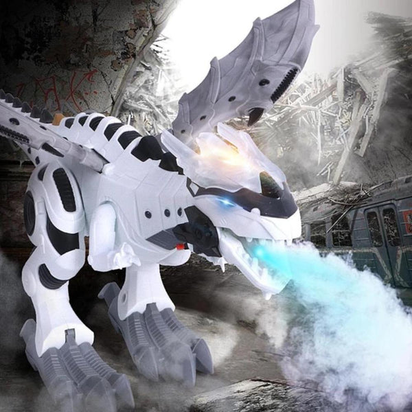 Dragon Dragonsaur Dinosaur Remote Control RC Walking Dino Robot Smoke ...