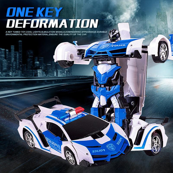 Christmas Remote Control Robot Transformation Car Toy RC Stands Up ...