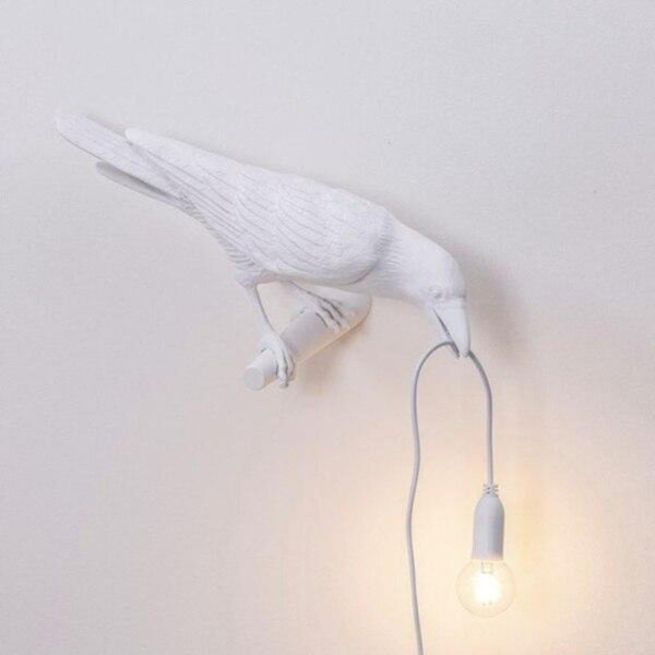 Crow Lamp Raven Bird Wall Light Fixture Home Decor Nordic Black White ...